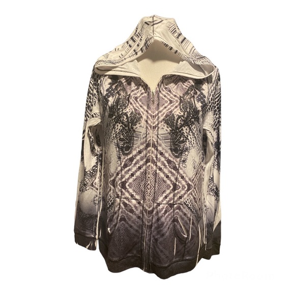 ONE WORLD | Tops | One World Live Let Live Zip Front Hoodie Leisurewear ...